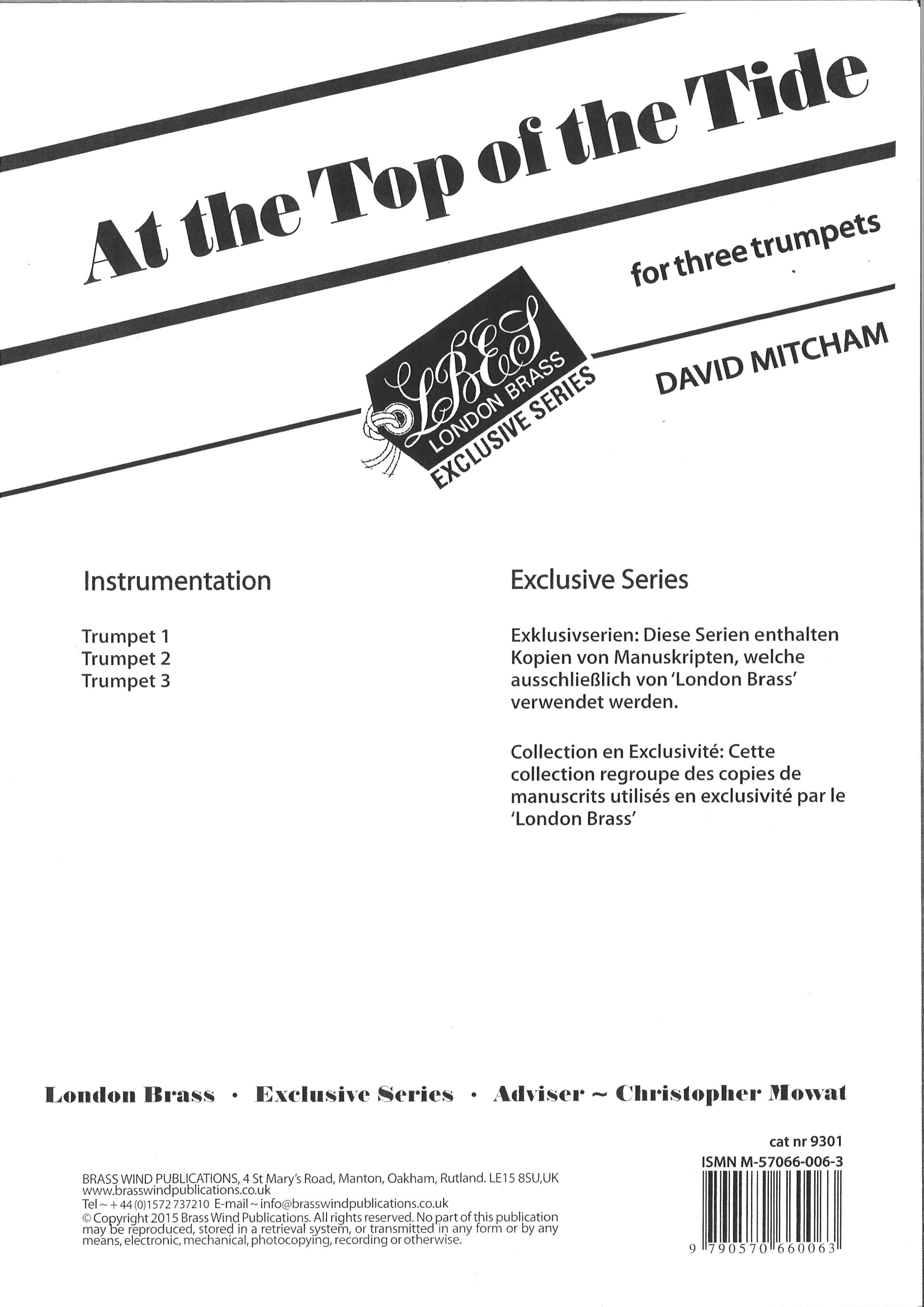 At the top of the tide - david mitcham..three trumpets Phil Parker Ltd