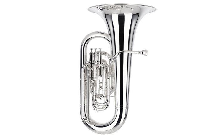 Besson Sovereign 9812 EEb Tuba outfit silver plate